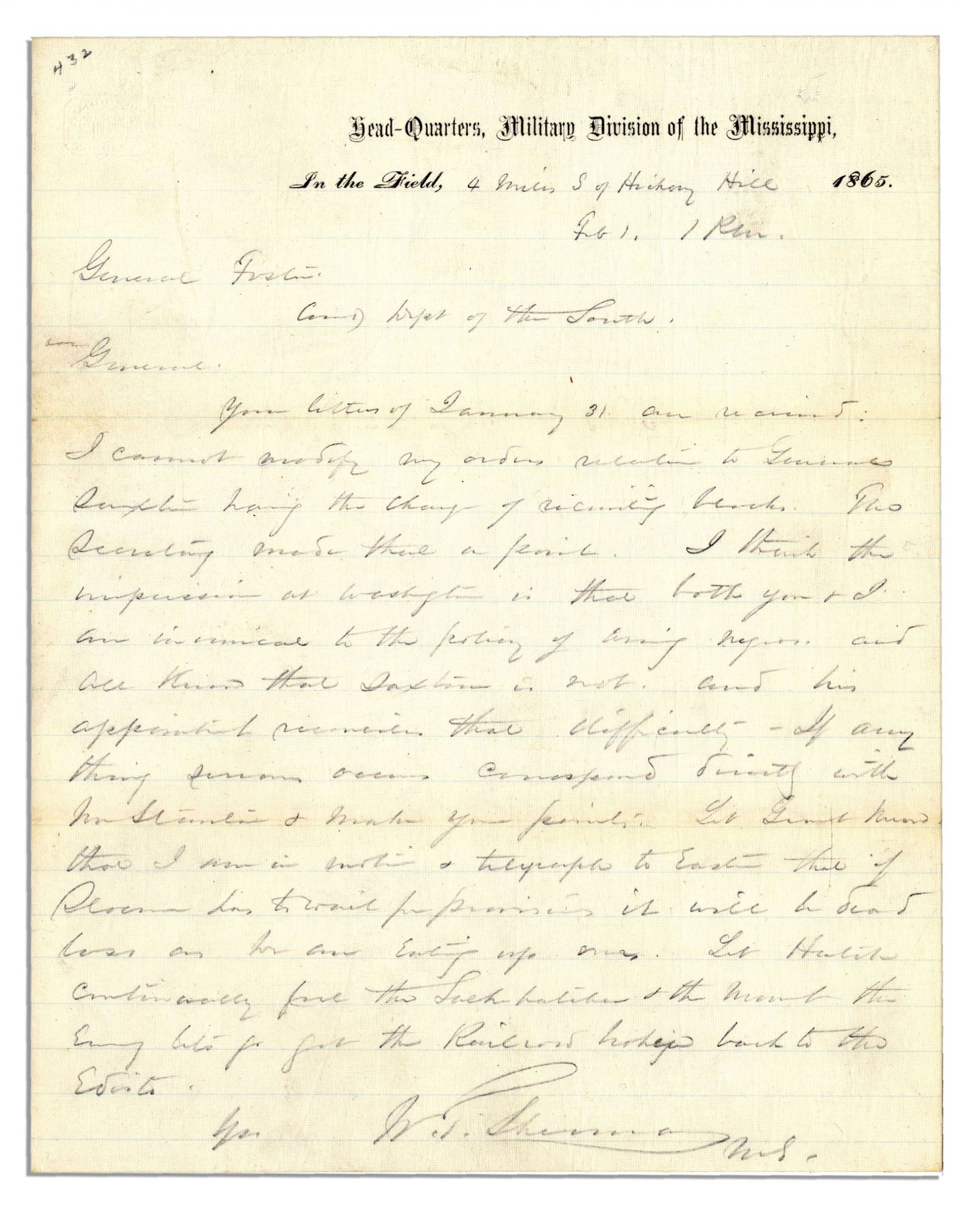 Sell or Auction Your JEB Stuart 1863 Autograph Letter Signed