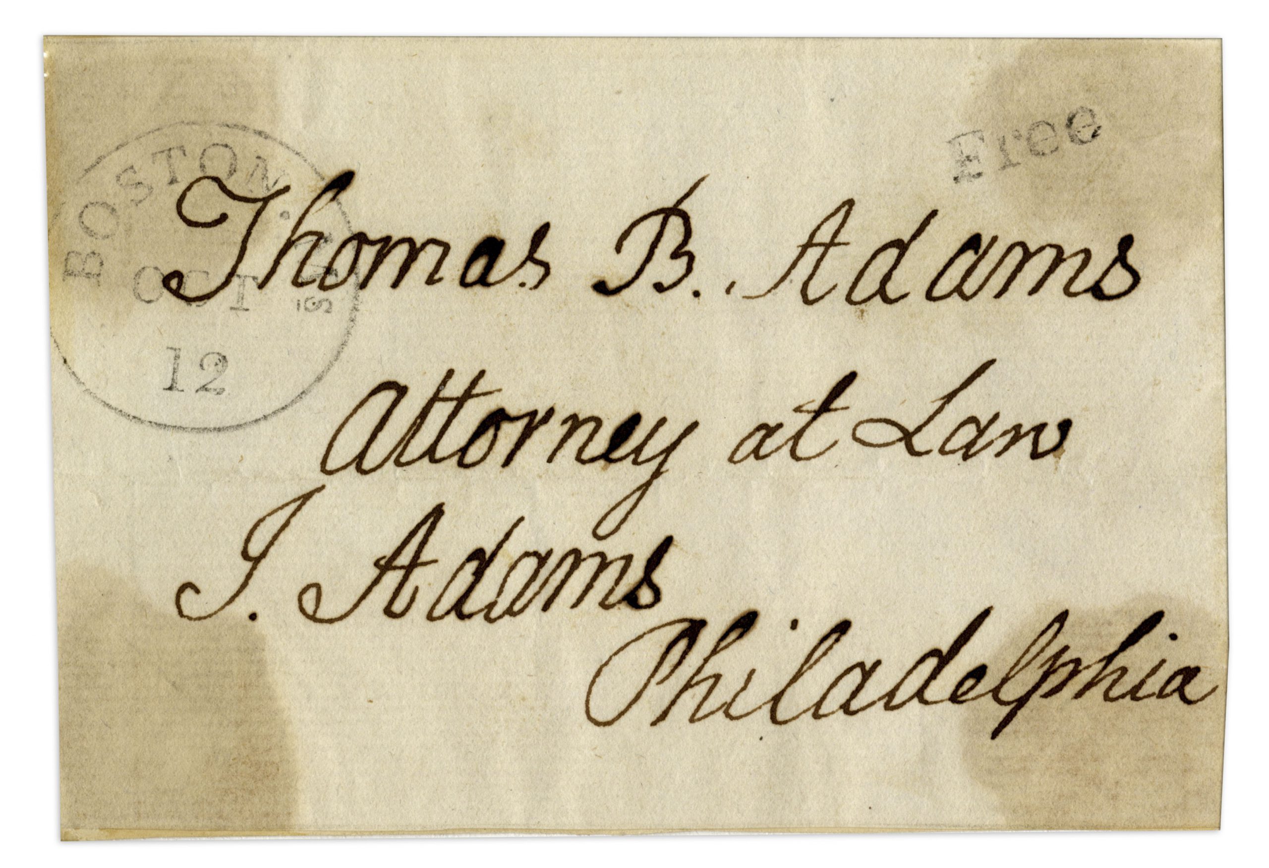 Sell or Auction Your John Adams Free Frank Signed Autographed