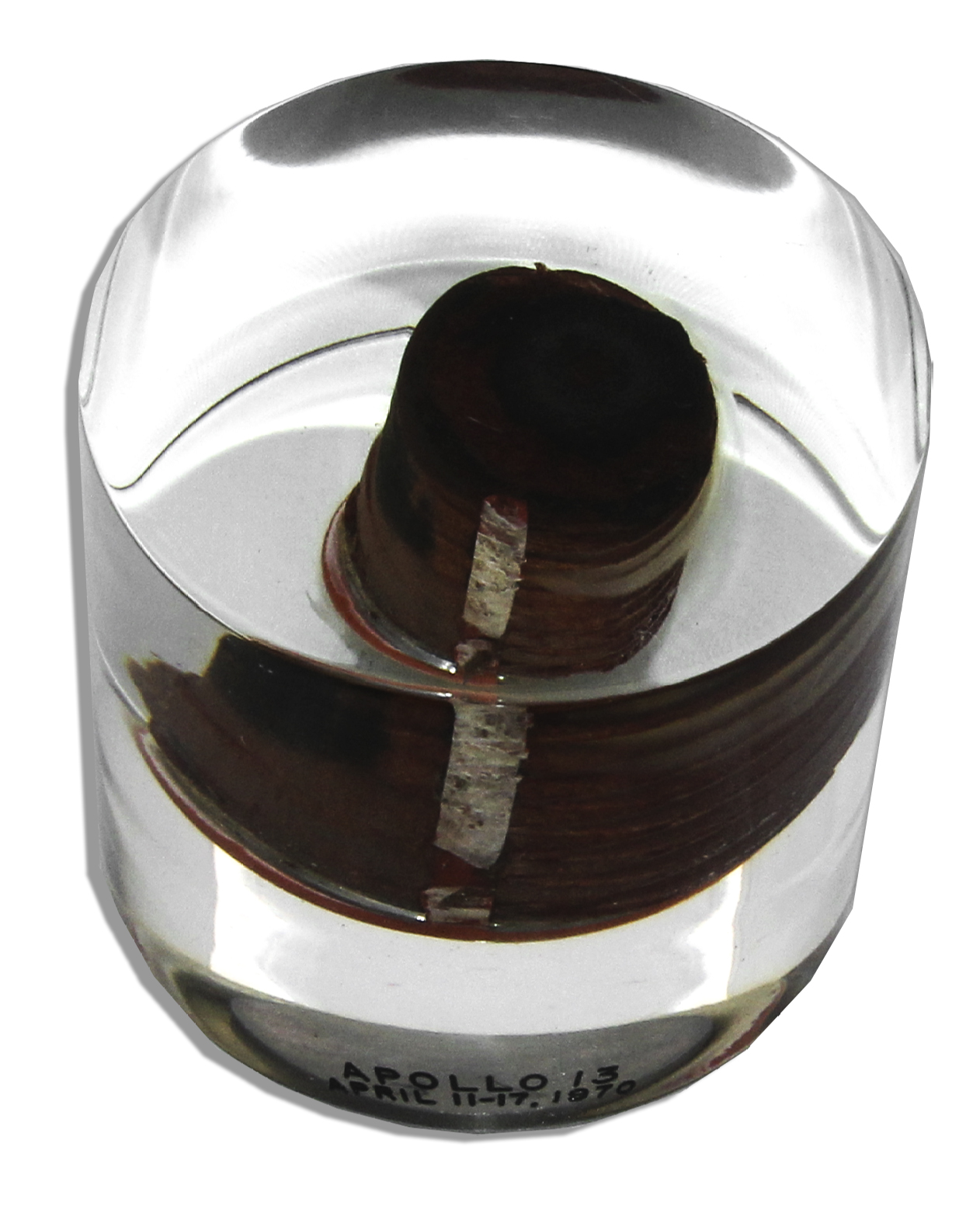 Sell or Auction Apollo 13 Flown Ablative Heat Shield Plug in Acrylic ...