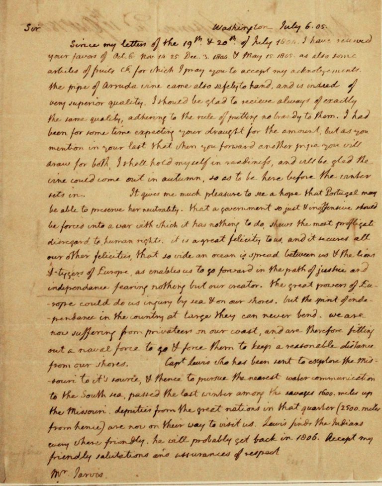 Thomas Jefferson Letter Sells for $226,871 at NateDSanders.com