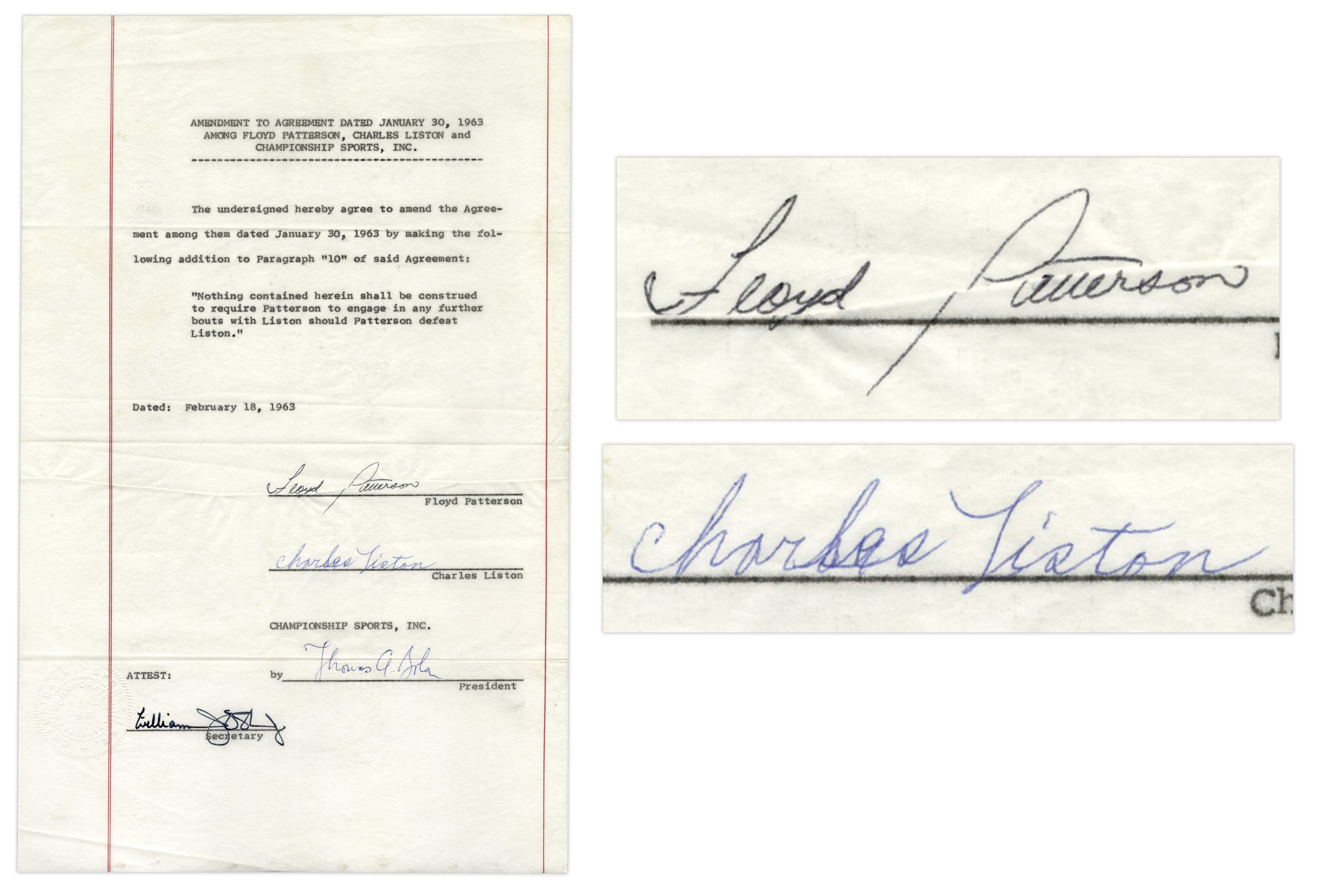 Sell Your Sonny Liston Autograph at Nate D. Sanders Auctions