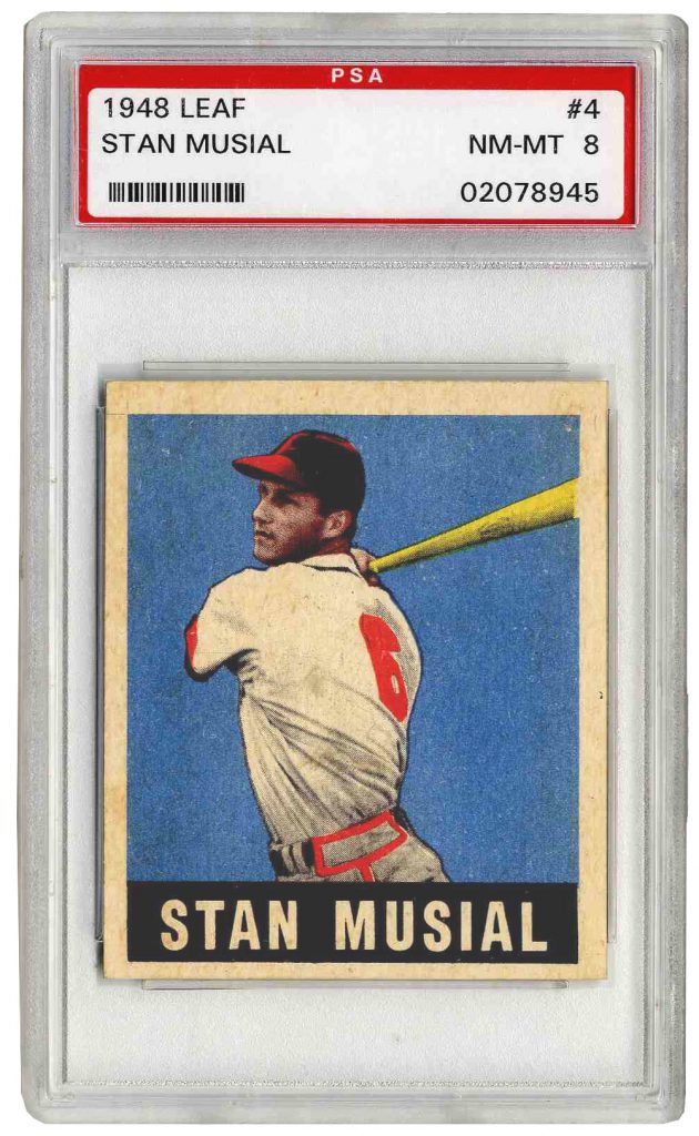 Sell Your 1948 Leaf Stan Musial #4 PSA 8 at Nate D. Sanders Auctions