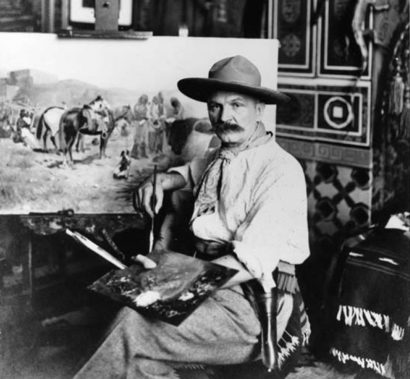 Sell Original Indian Painting - John Hauser Art at Nate D. Sanders Auctions