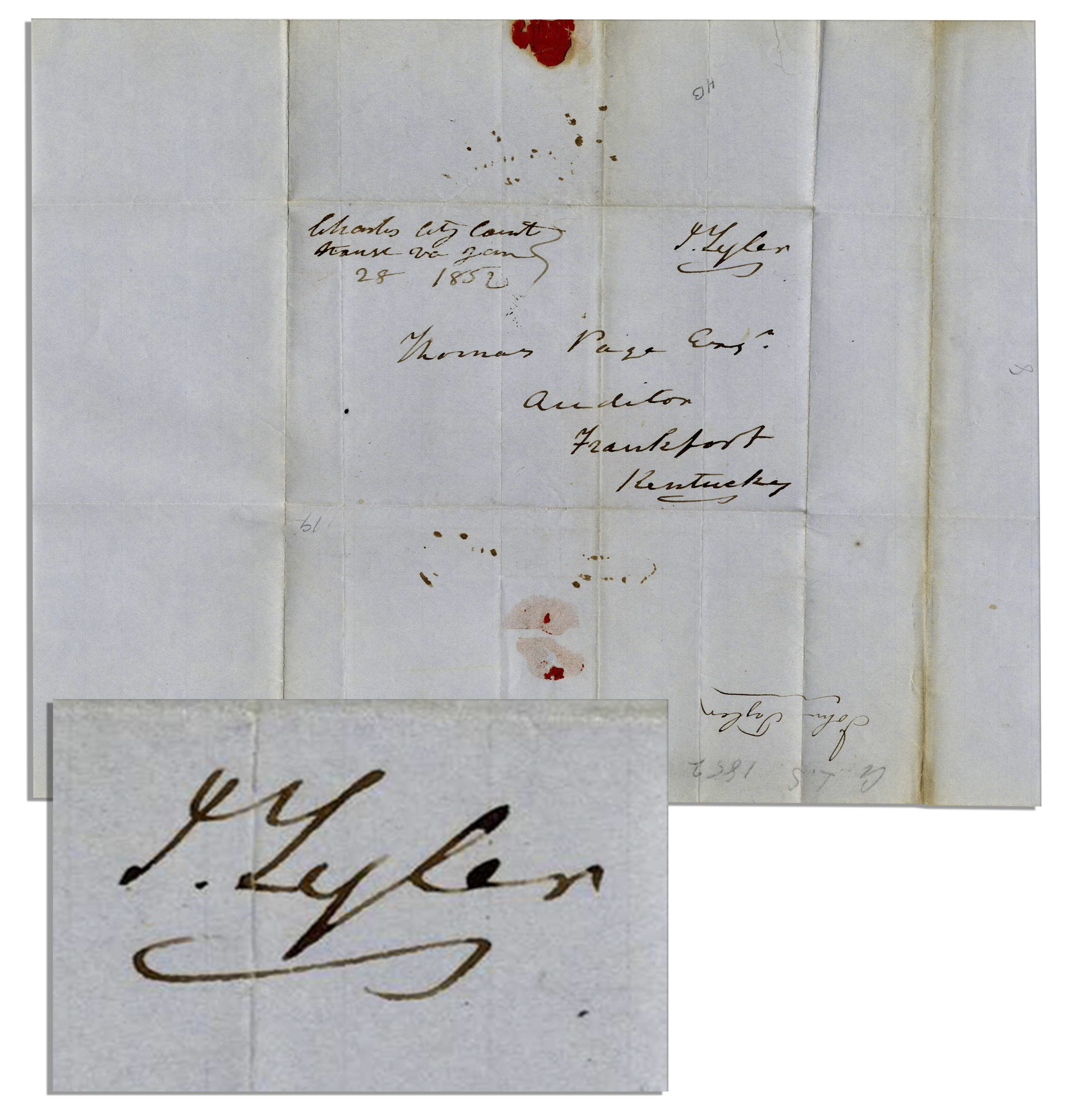 Sell or Auction a John Tyler Autograph Letter Signed as President