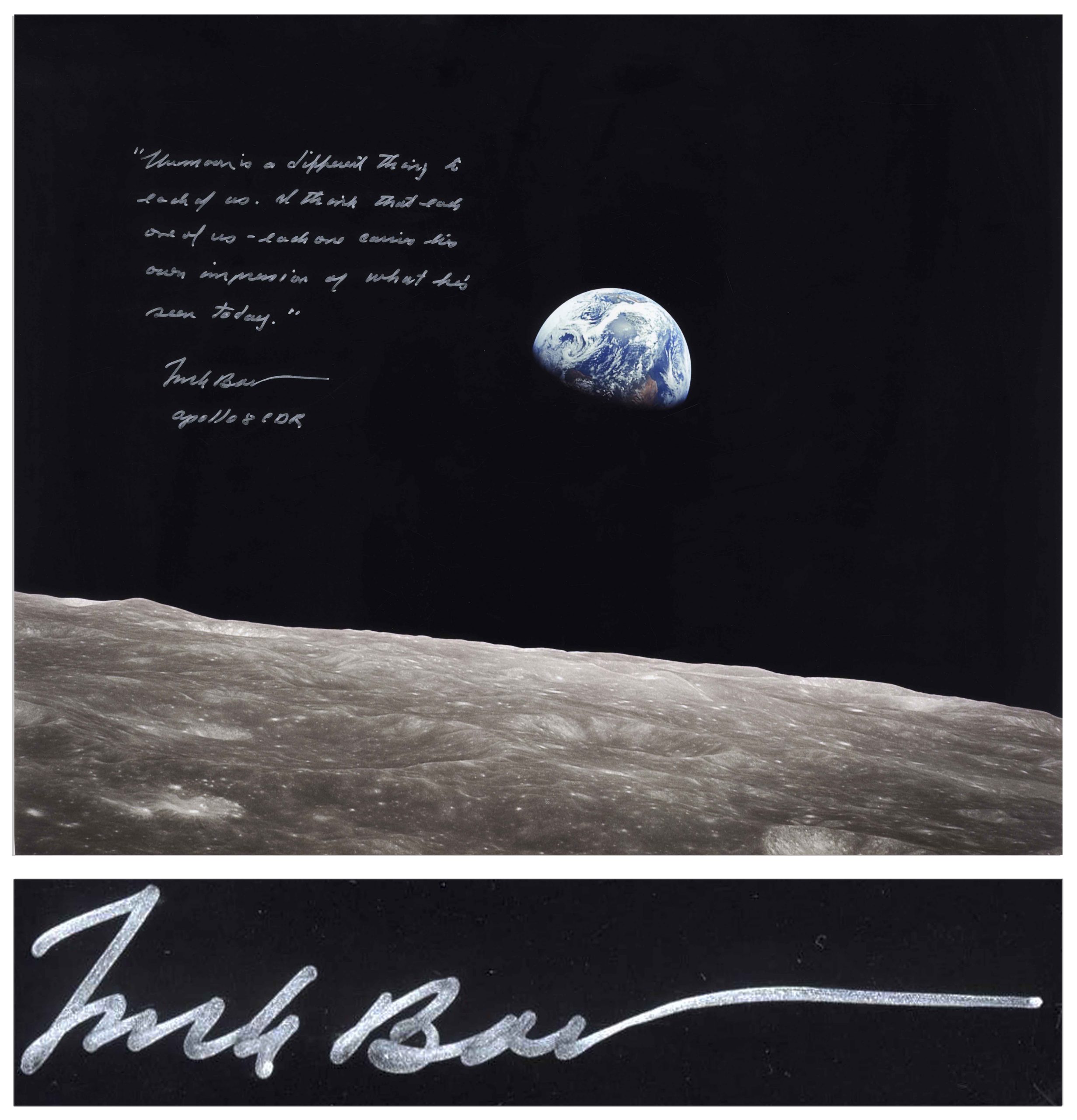 Sell an Apollo 8 Frank Borman Autograph at Nate D. Sanders Auctions