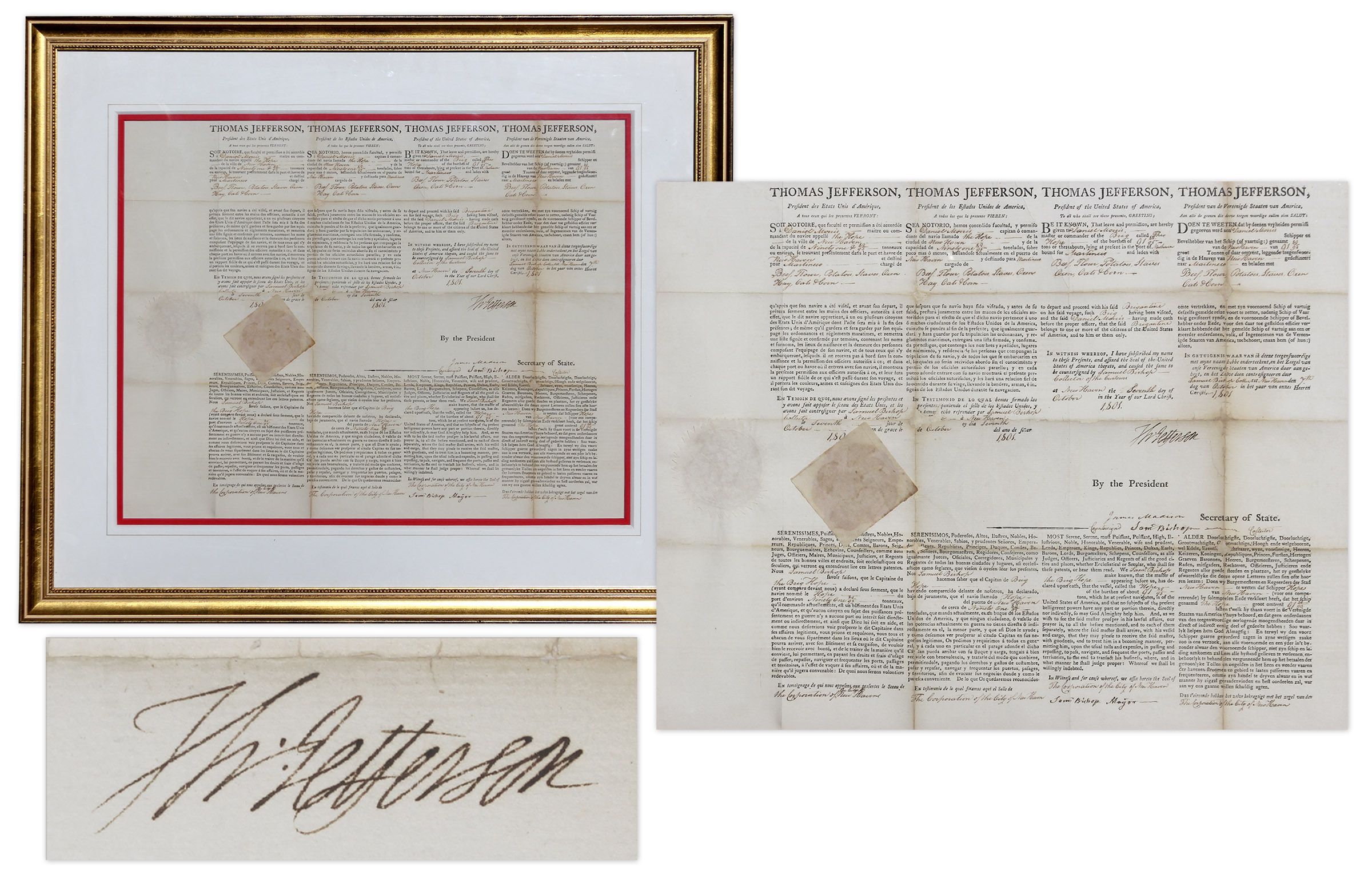 Sell Your Original Thomas Jefferson Signature at Nate D. Sanders Auctions