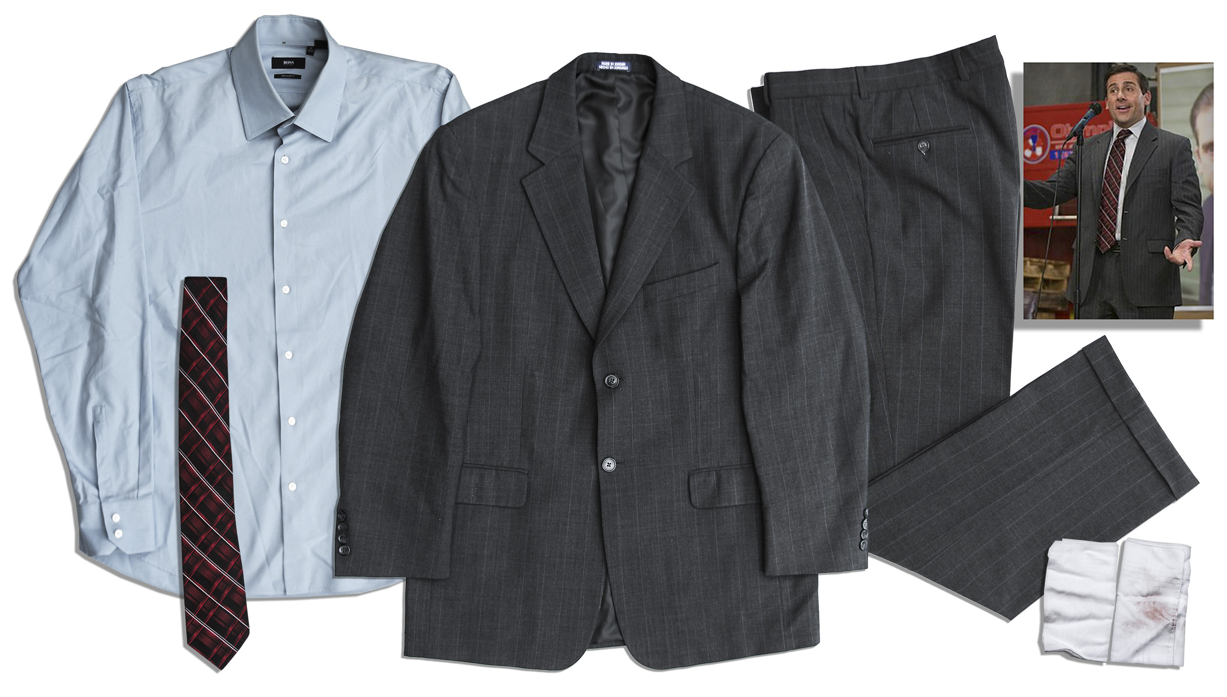 Sell or Auction a Used Original Steve Carell Worn Michael Scott Office Suit