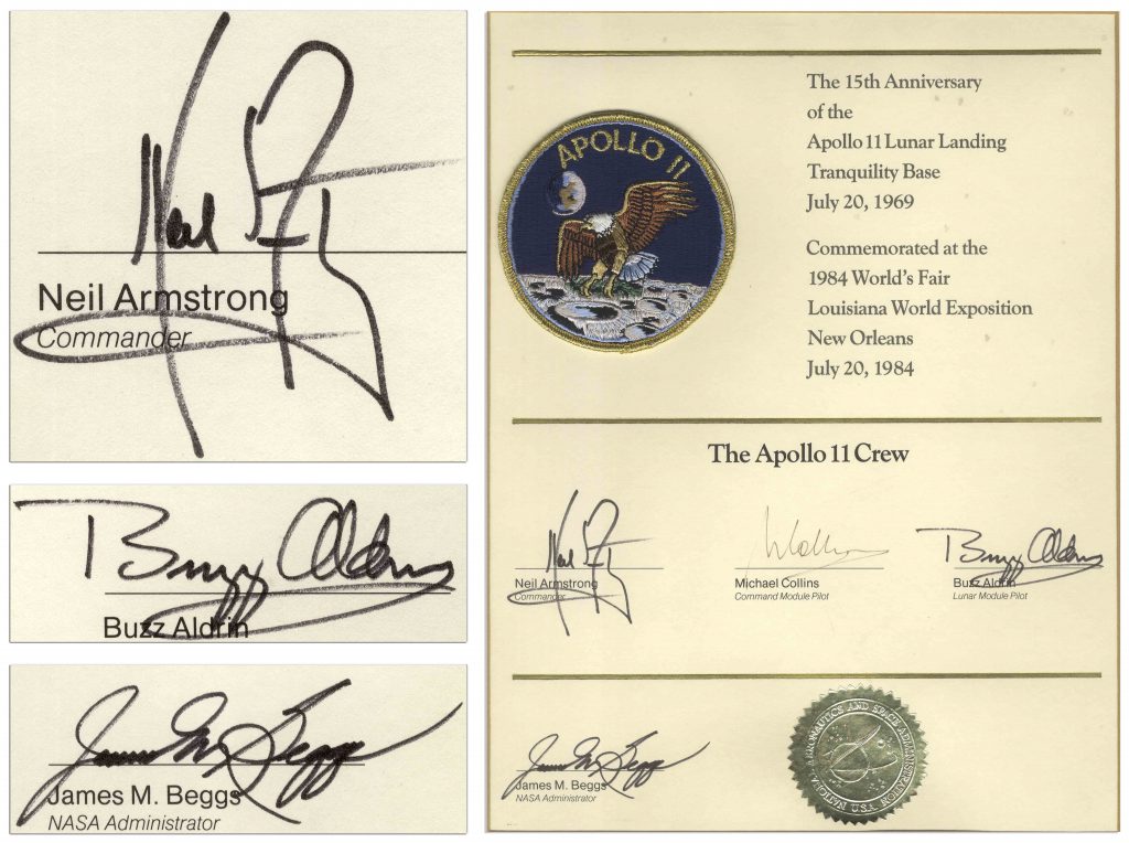 Sell or Auction an Autographed Apollo 11 Signed 15th Anniversary Poster