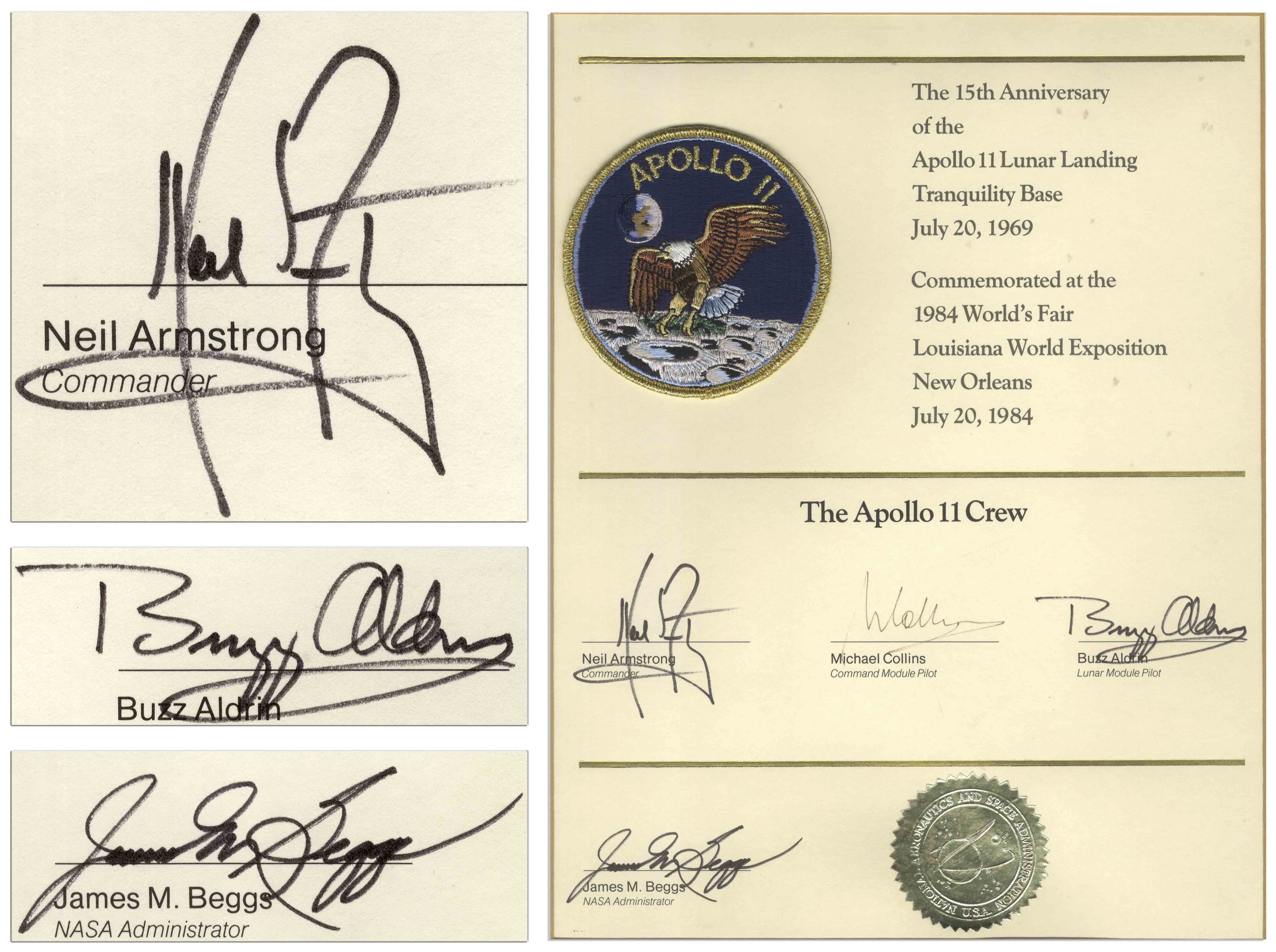 Original Neil Armstrong Signature