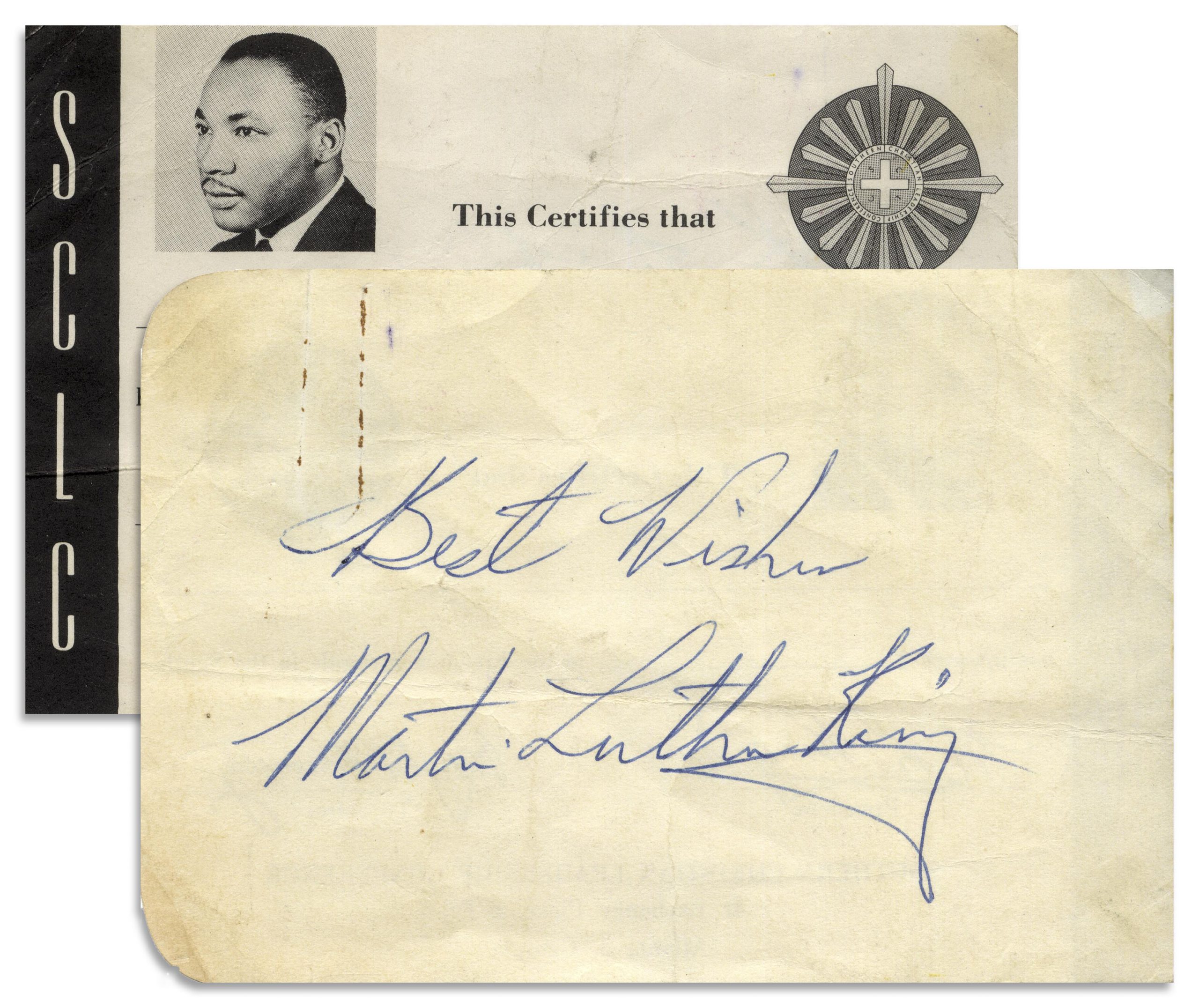Sell Your Martin Luther King Signature at Nate D. Sanders Auctions