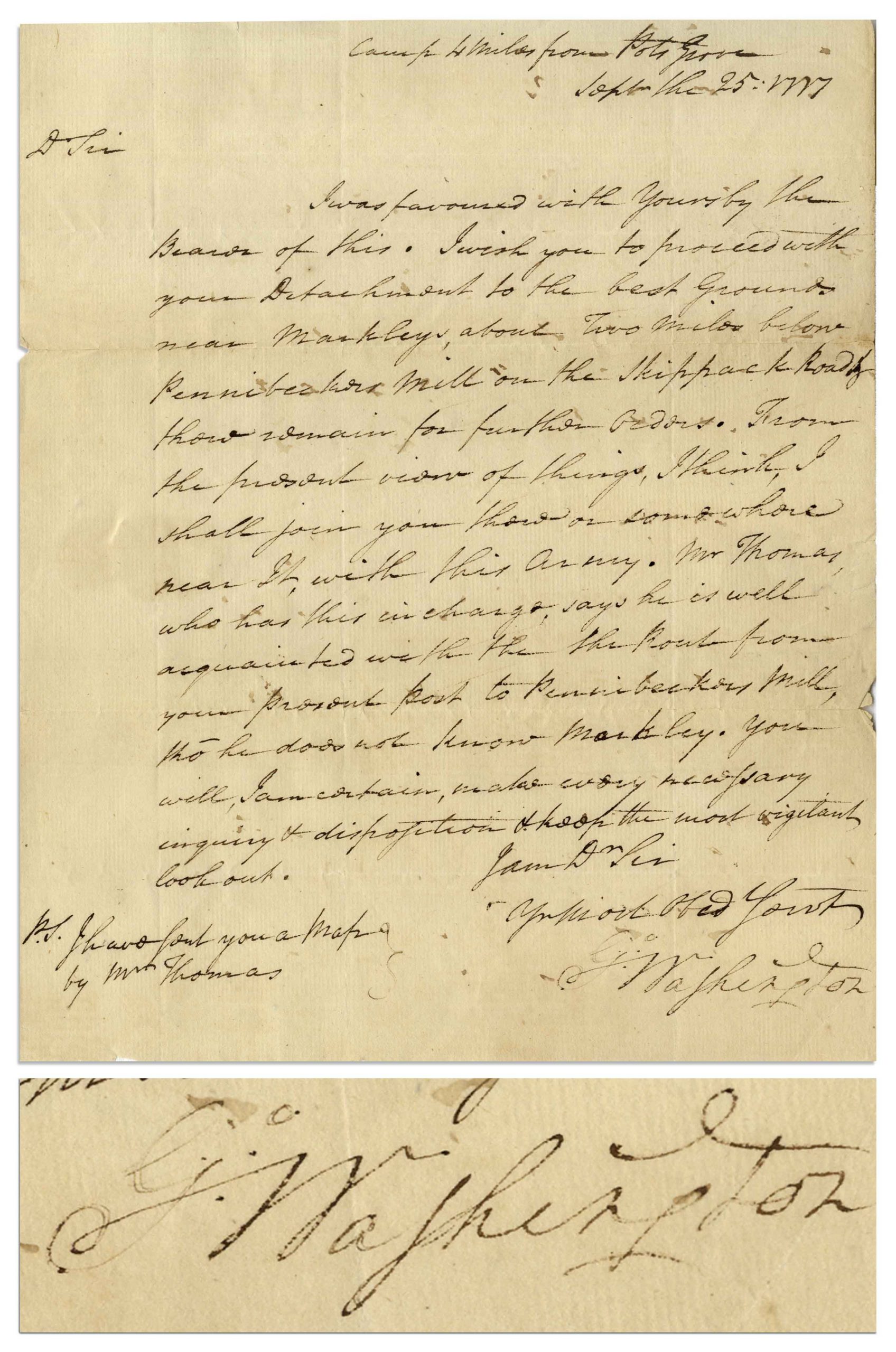 George Washington Autograph Letters Signed (ALS) — Values, Examples ...