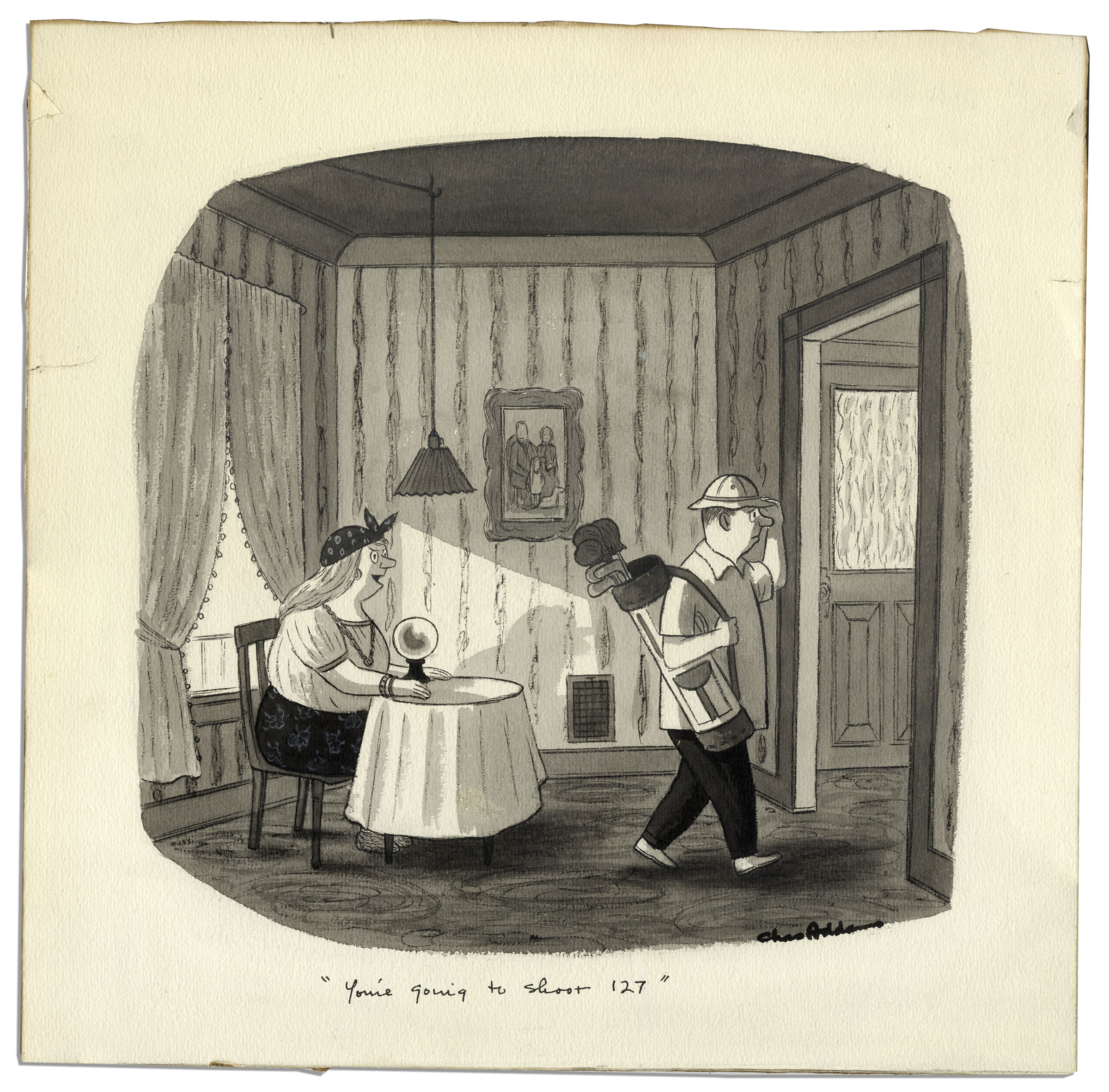Sell or Auction Your Charles Addams Family New Yorker Comic Art