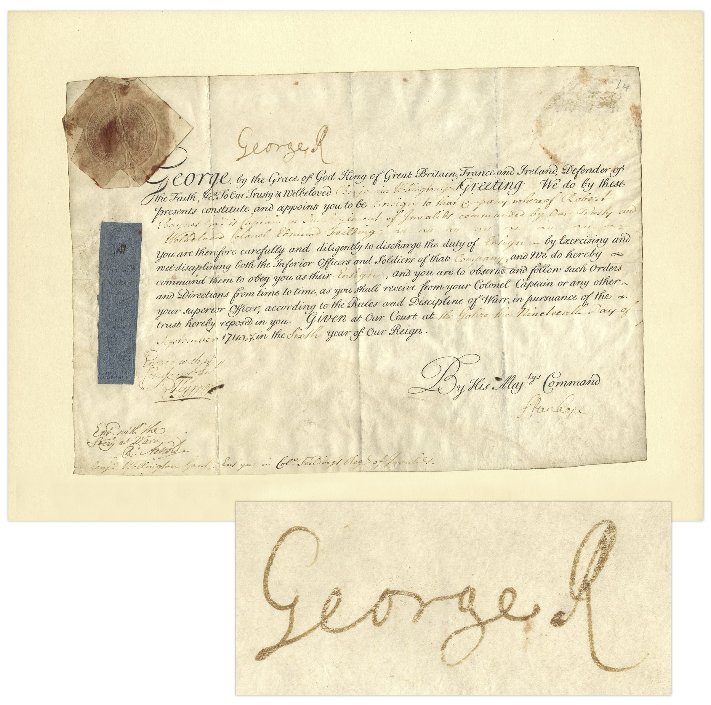 Sell or Auction Your Original Autographed King George I Signed Document