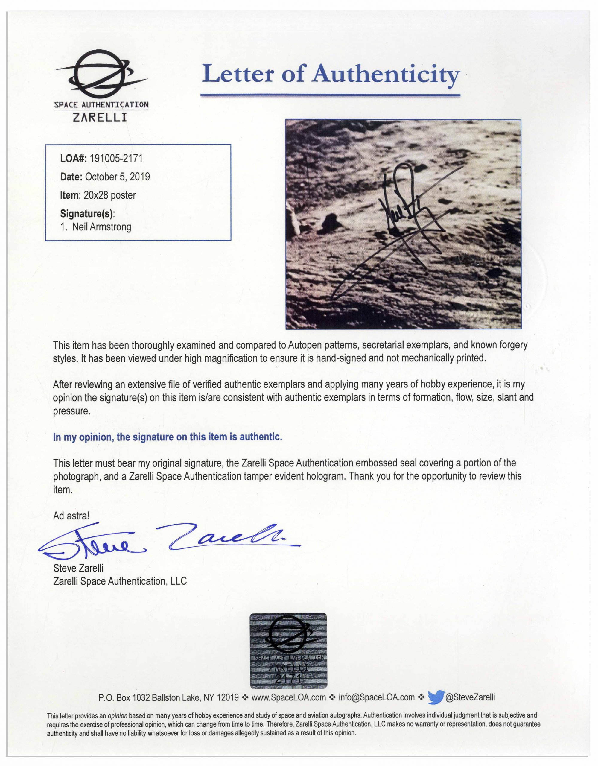 Neil Armstrong Autograph Jsa Certified