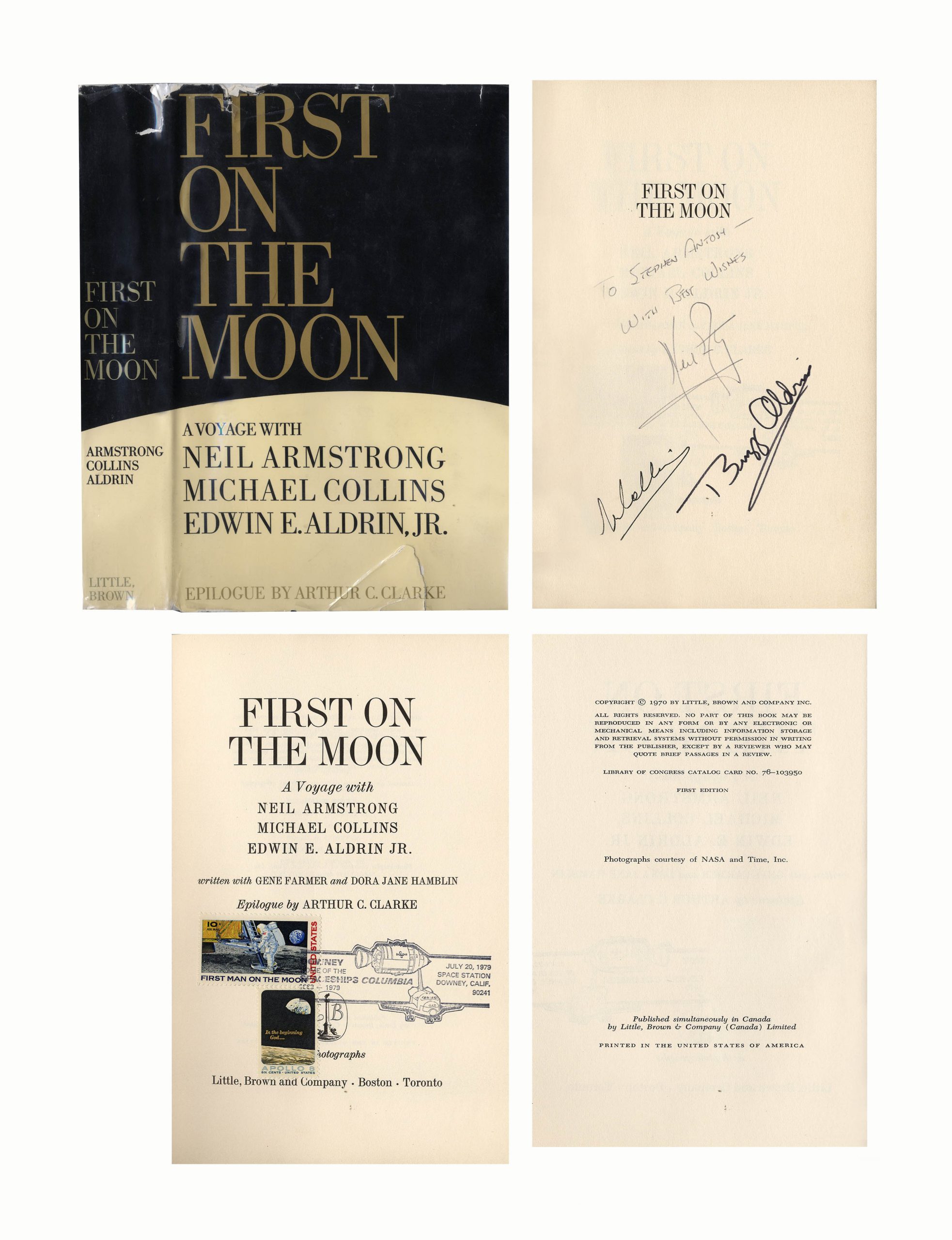 Sell or Auction Apollo Eyewitness Alan Bean Book Signed by 20 Astronauts