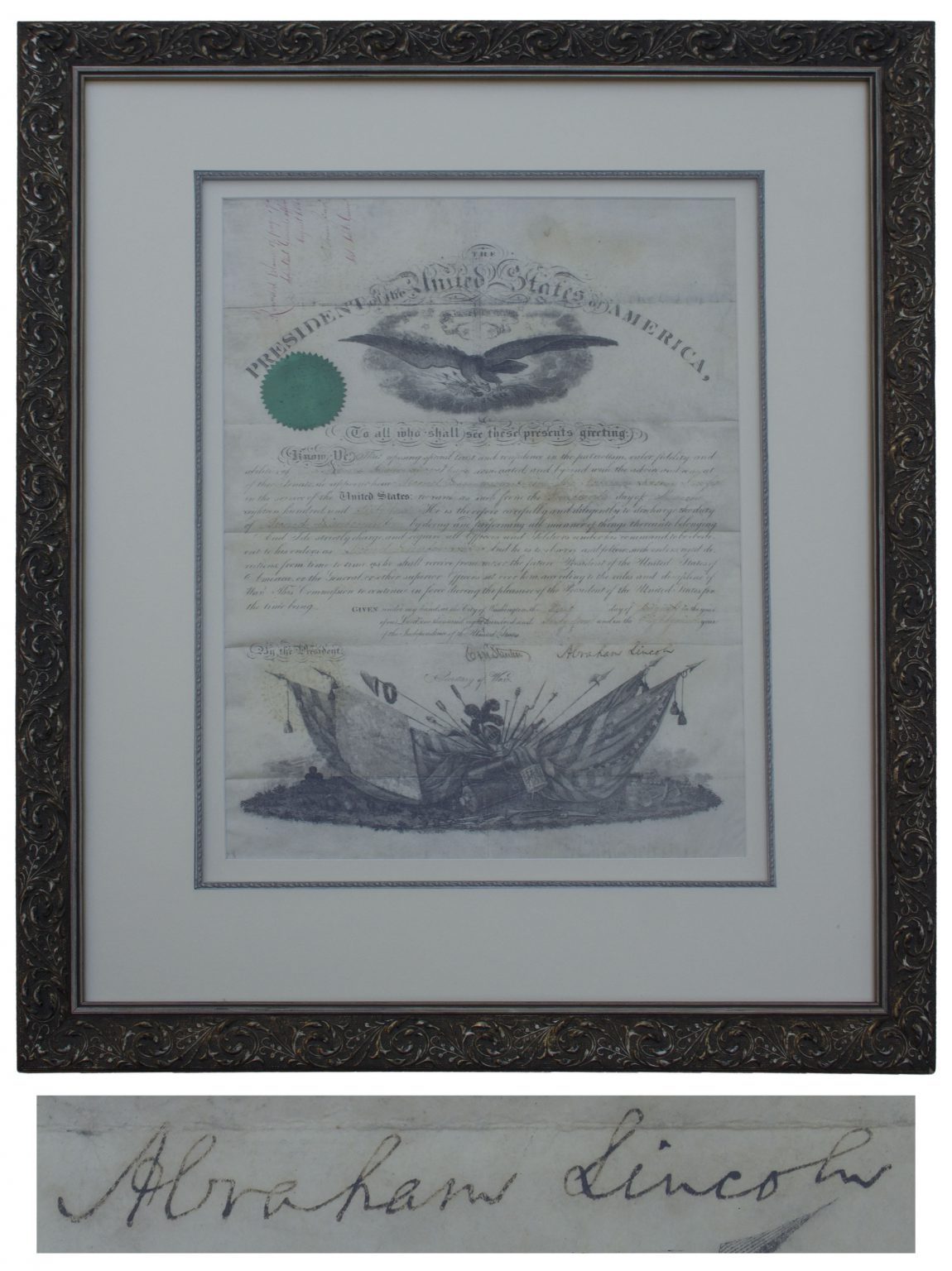 Sell Your Original Abraham Lincoln Signature at Nate D. Sanders Auctions