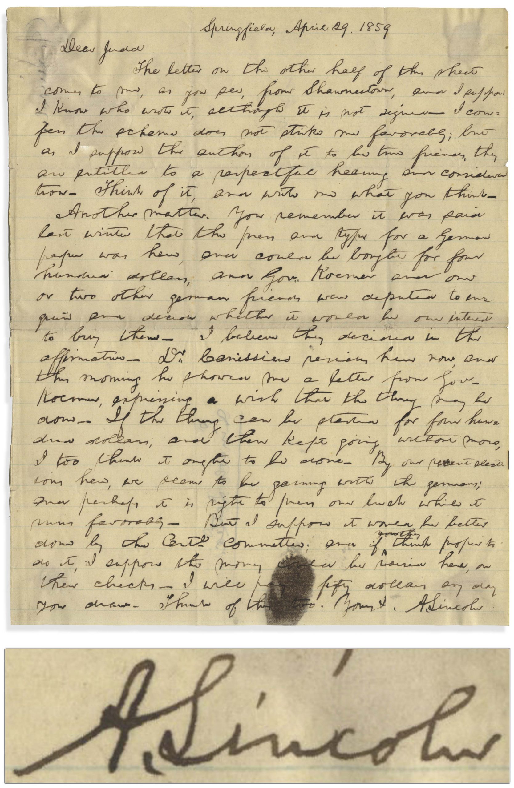 FREE APPRAISAL for an Abraham Lincoln Autograph at Auction