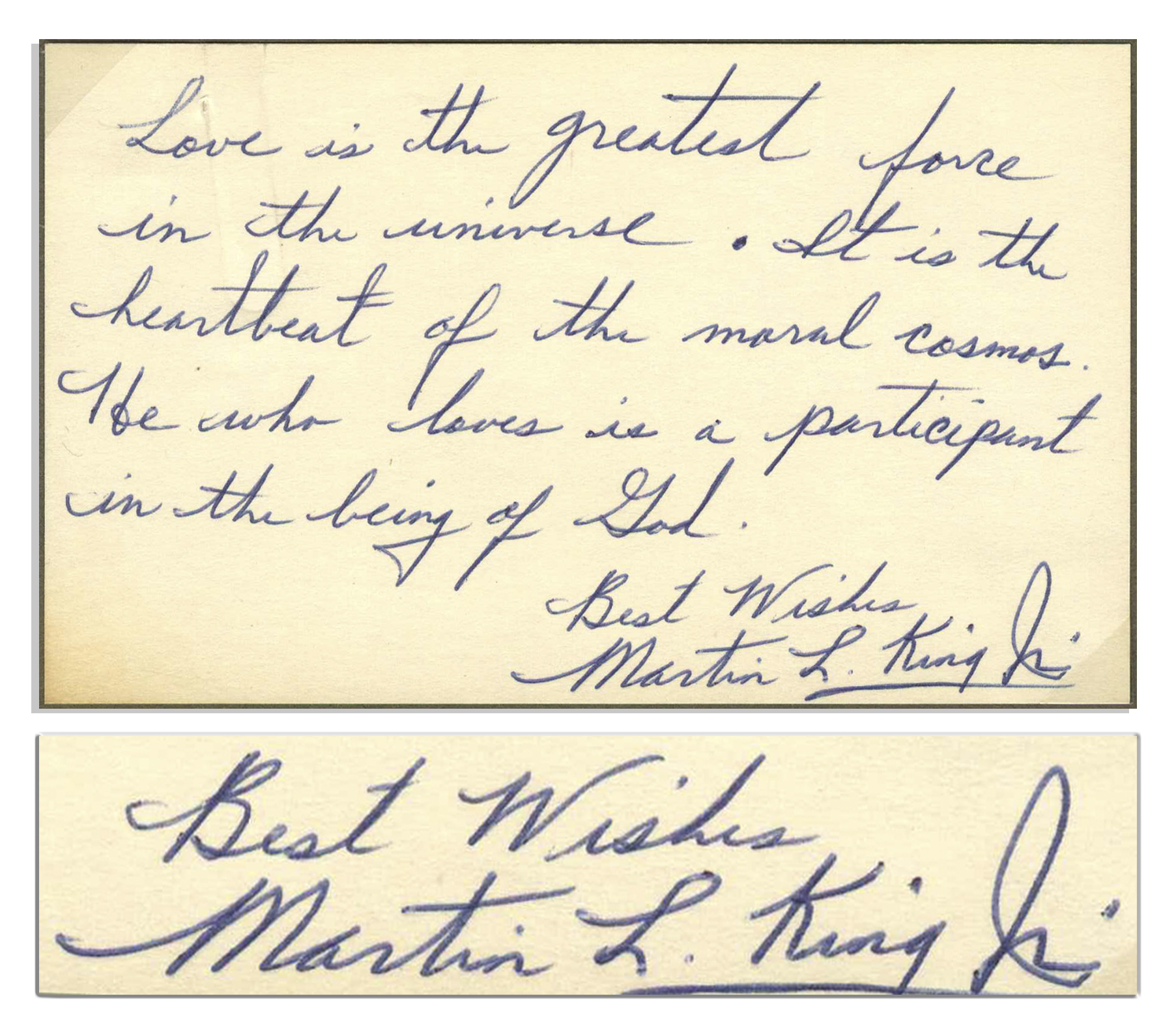Sell Martin Luther King Jr Signature | Nate D Sanders Auction Blog