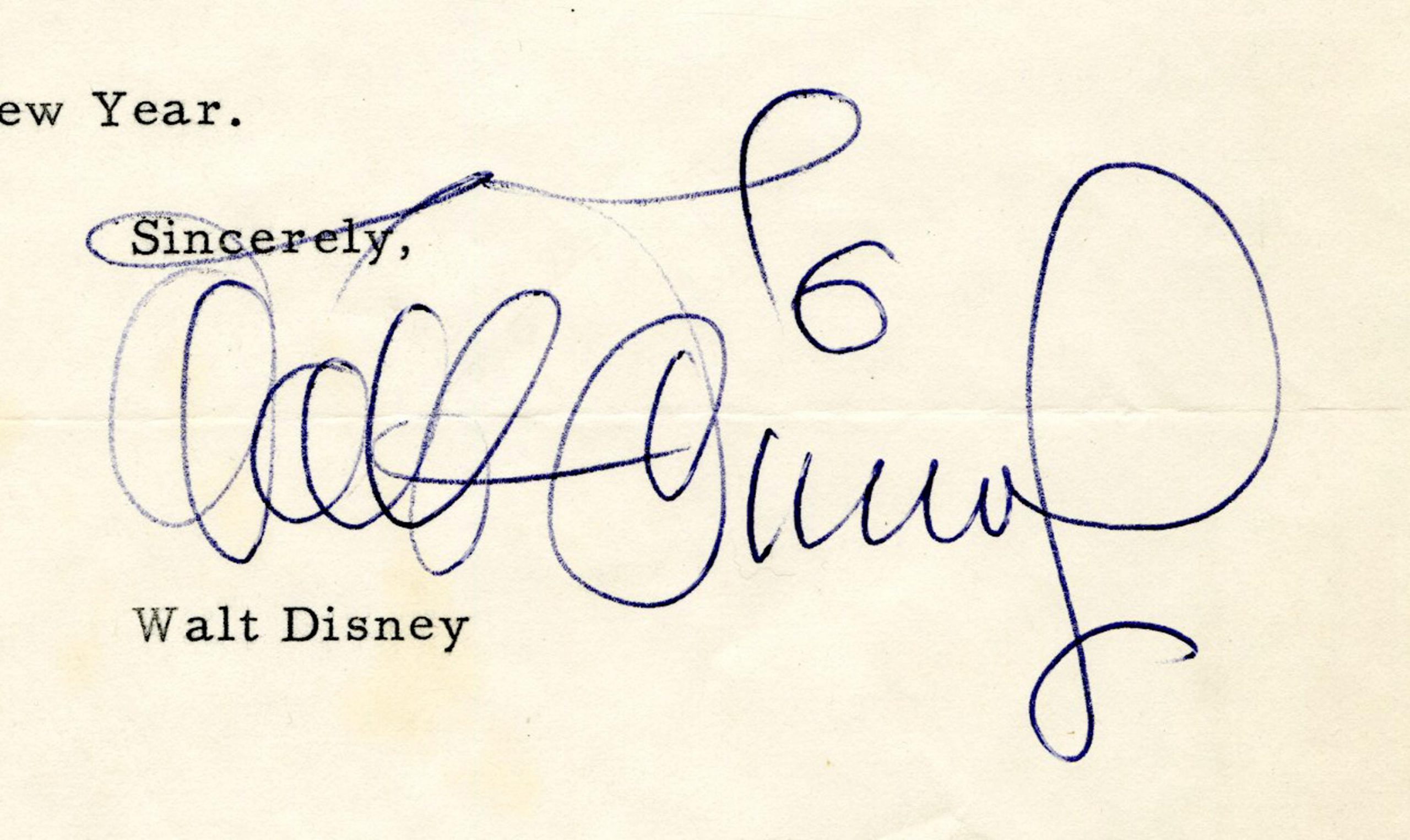 Sell or Auction a Walt Disney Disneyland Stationery Letter Signed